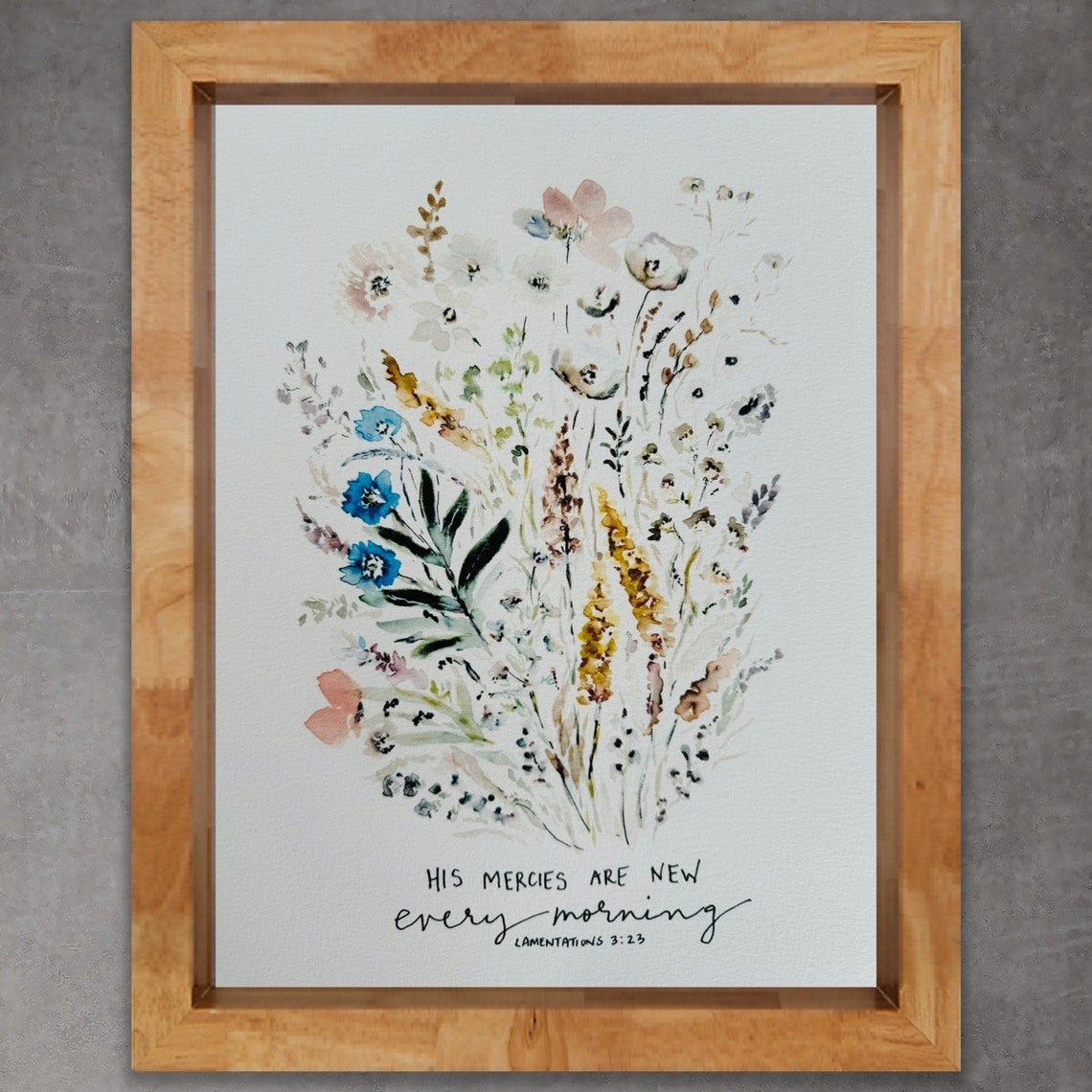 His Mercies Are New Every Morning Boho Wall Art, Christian Scripture ...