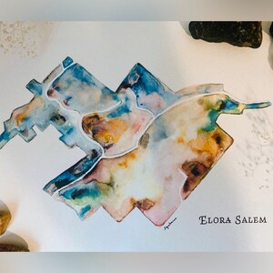 Map of Elora Print, Map of Fergus Print, Watercolour Map of Fergus and ...