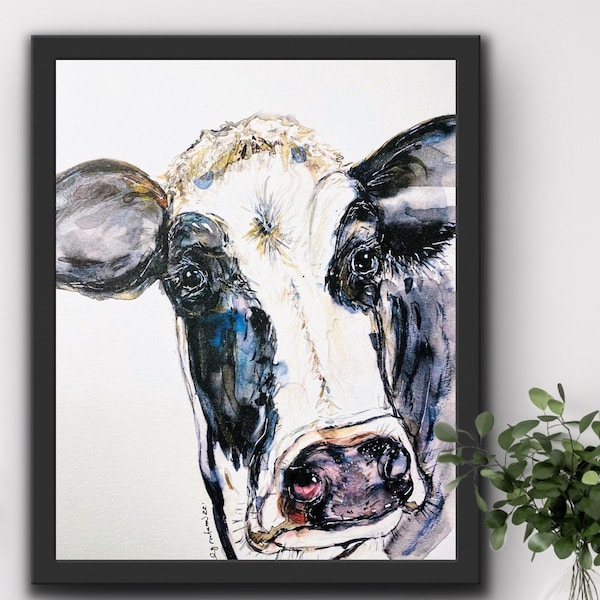 Holstein Cow Art - Etsy Canada
