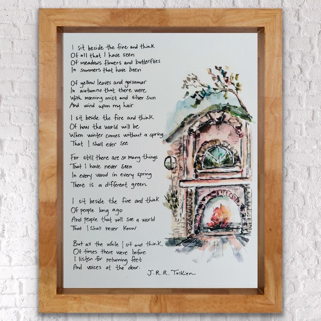 Sit Beside the Fire and Think, Bilbo Hobbit Hole Print, LOTR Fan Print ...