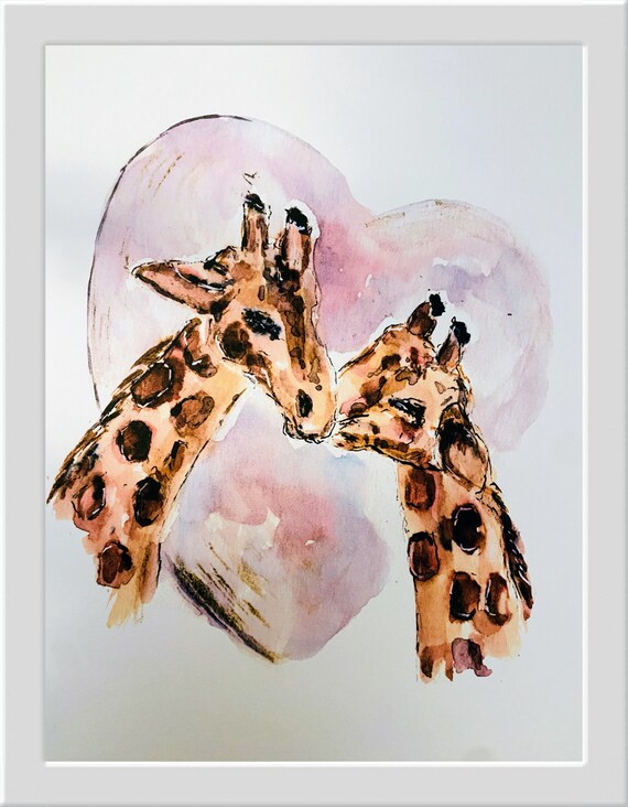 Giraffe Love Drawing