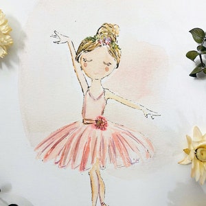 Tiny Dancer Ballerina Print, Ballerina Watercolour Artwork, Ballerina ...