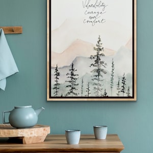 Vulnerability is Courage Over Comfort Watercolour Handlettering ...