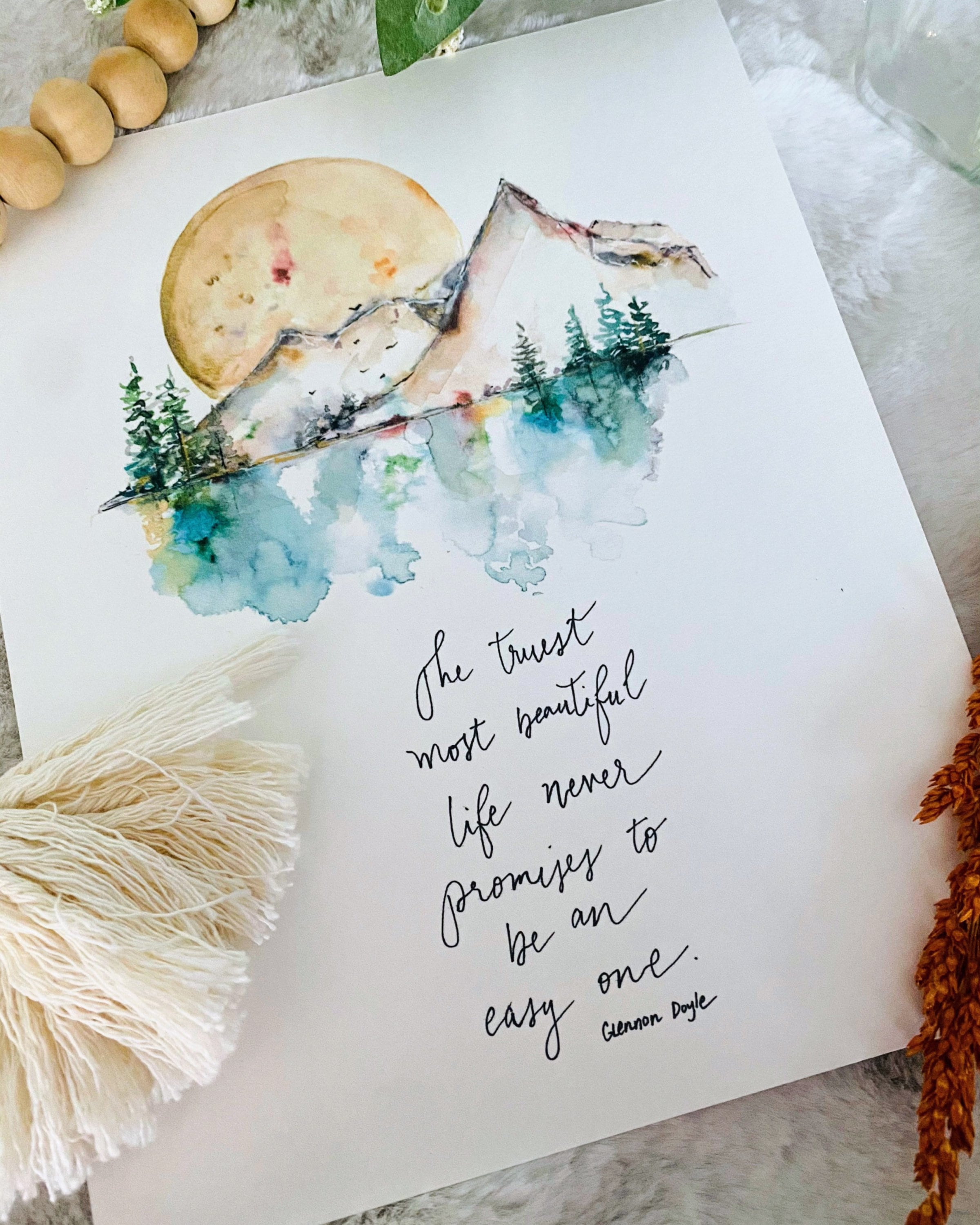 The Truest Most Beautiful Life Never Promises to Be an Easy - Etsy Canada