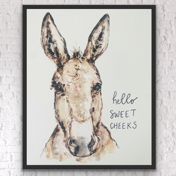Hello Sweet Cheeks Donkey - Etsy