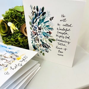 Religious Christian Watercolour Christmas Cards, Package of 8 Bible ...