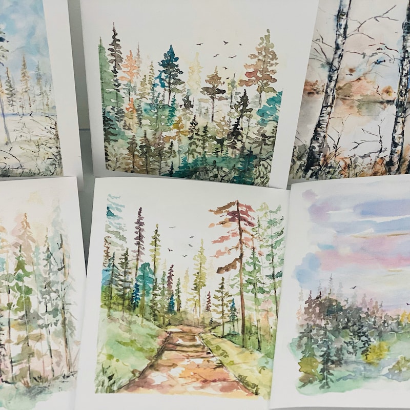 Watercolor Cards - Etsy Canada