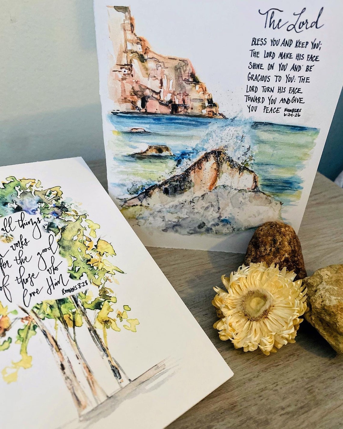 Pack of 6 Watercolour Scripture Cards Bible Verse | Etsy Canada