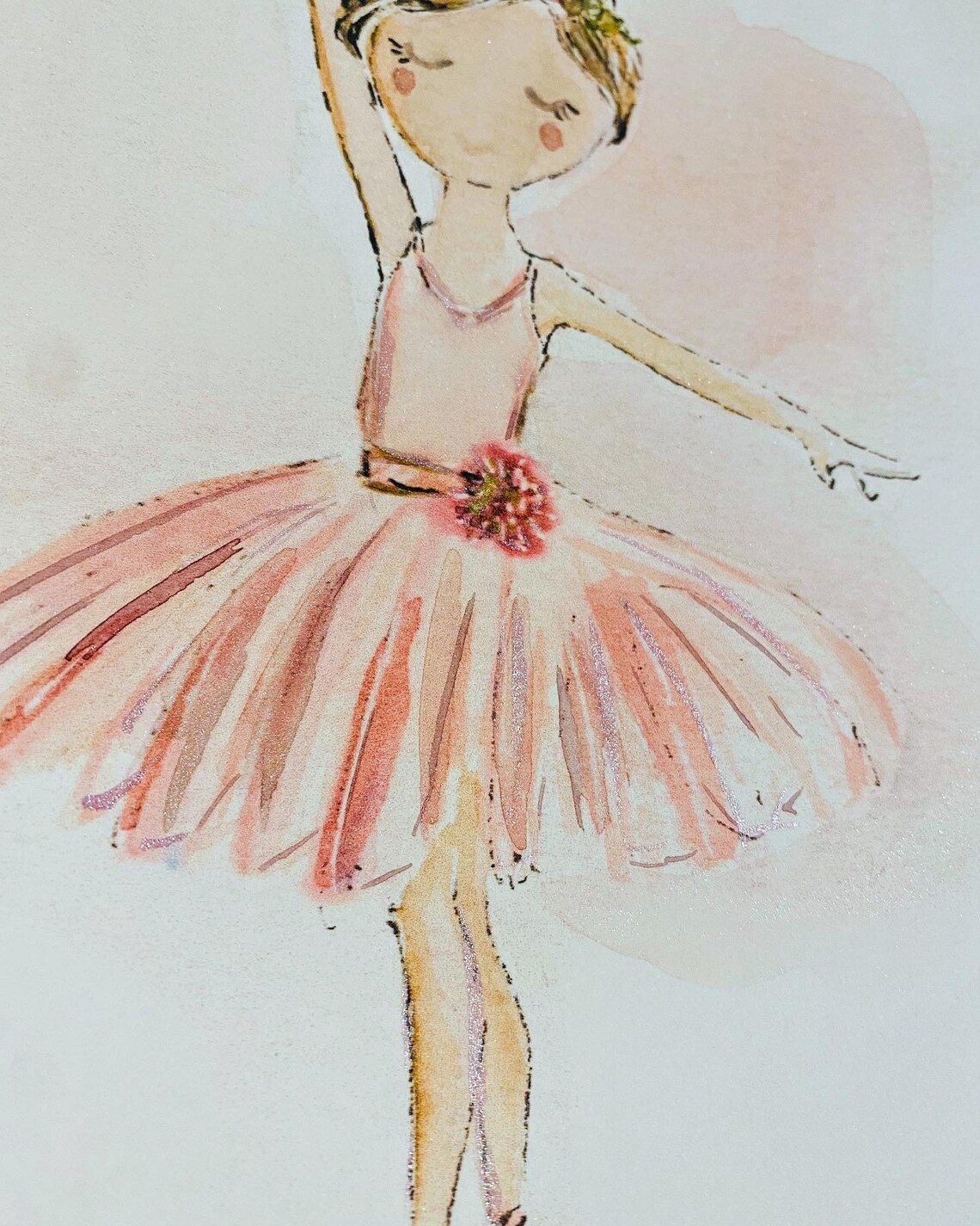 Tiny Dancer Ballerina Print, Ballerina Watercolour Artwork, Ballerina ...