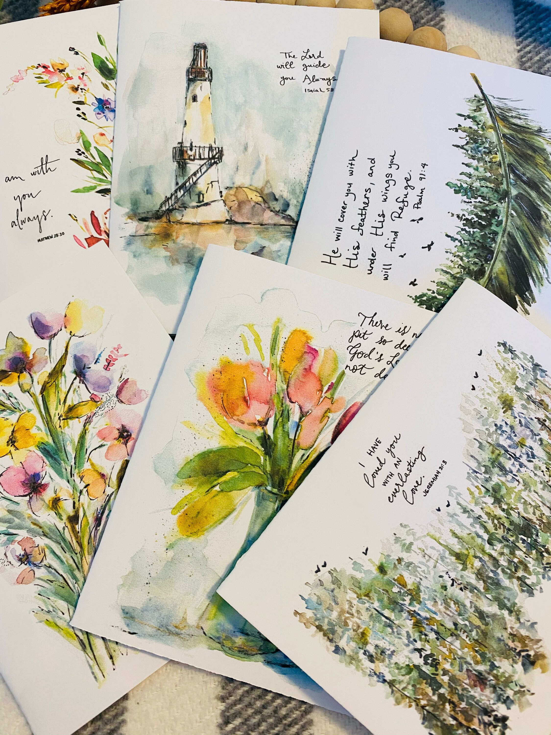 Bundle of Watercolour Bible Verse Cards, Watercolour Scripture Art ...