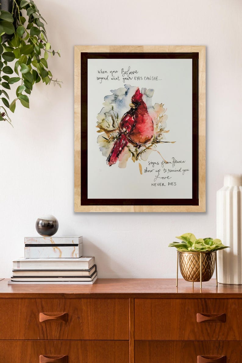 When You Believe Beyond What Your Eyes Can See Cardinal Print, Signs ...