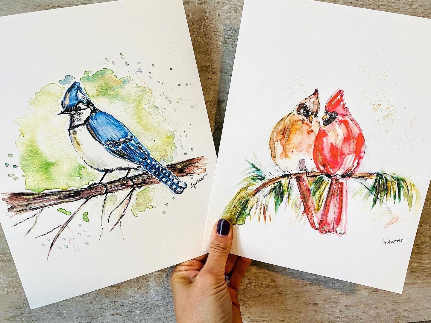 Ontario Blue Jay and Cardinal Prints, Duo Bird Artwork, Blue Jay ...