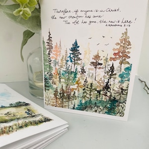 Nature Scene Watercolour Scripture Cards, Bible Verse Handlettering ...