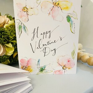 Pack of 8 Watercolour Valentines Cards, Pretty Designs Valentines Day ...