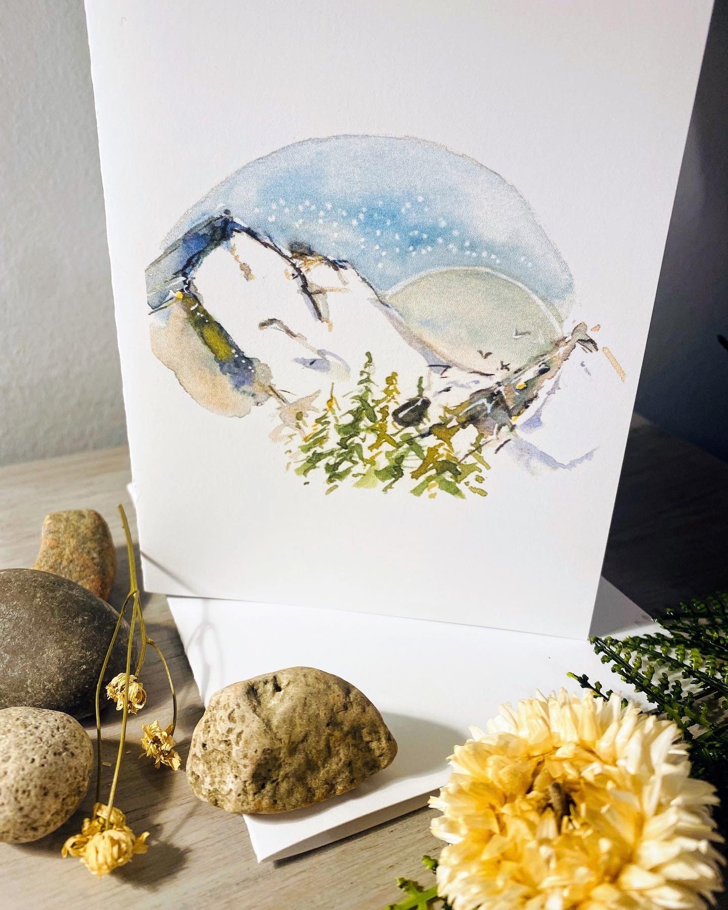 Watercolour Blank Nature Cards Pack of 6 Abstract Scenery - Etsy