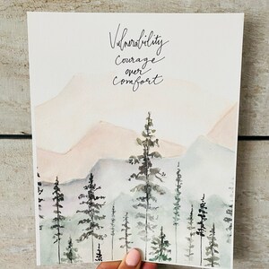 Vulnerability is Courage Over Comfort Watercolour Handlettering ...