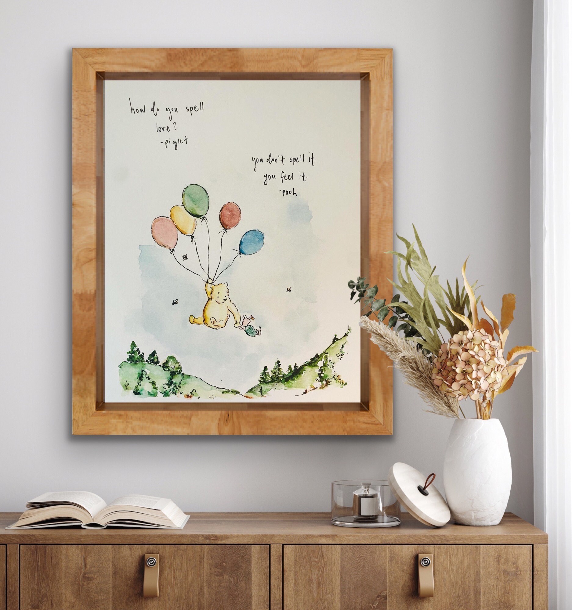 How Do You Spell Love Winnie the Pooh Piglet Print, You Don’t Spell It ...