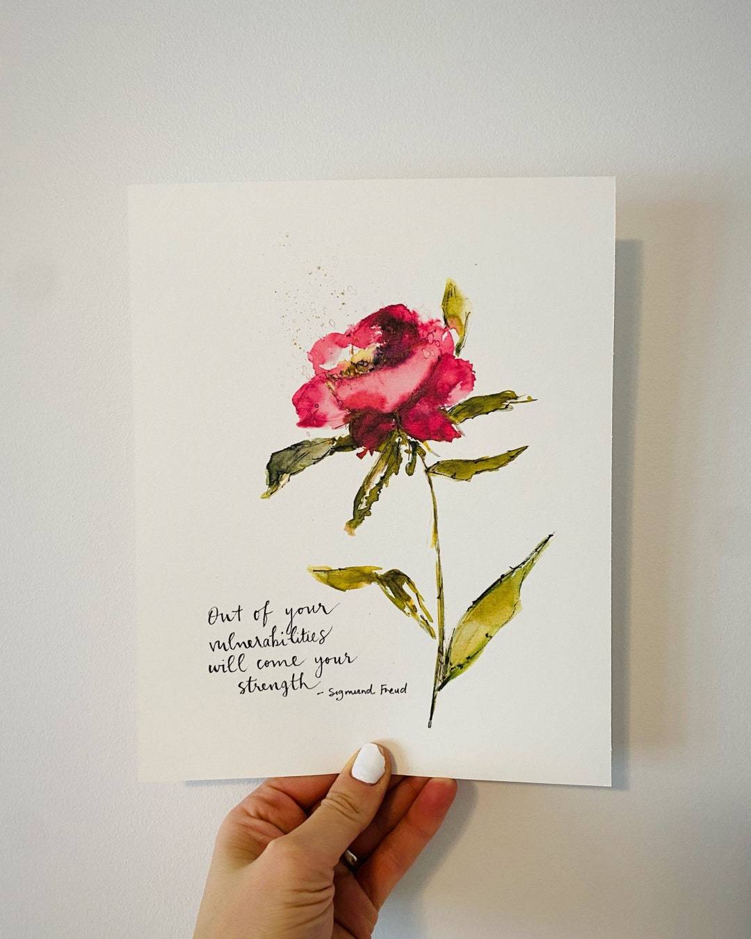 Out of Your Vulnerabilities Will Come Your Strength Watercolour Art ...