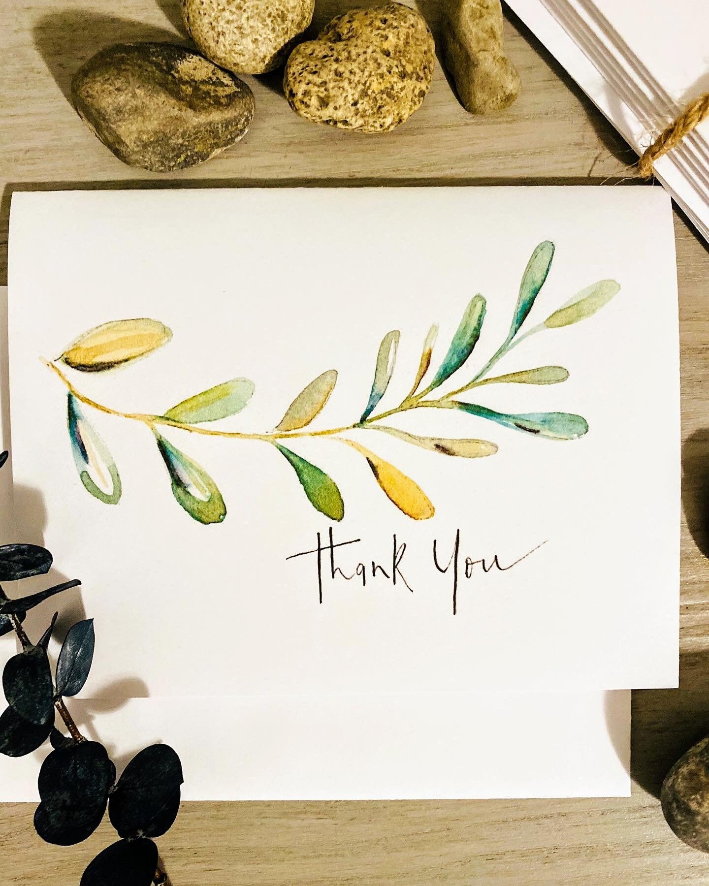 Thank You Botanical Cards Watercolour Floral Cards Boho | Etsy
