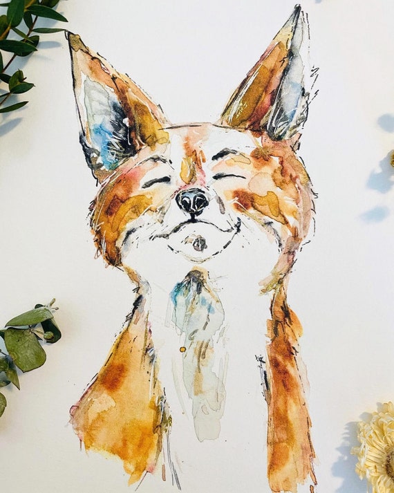 Simple Fox Watercolor