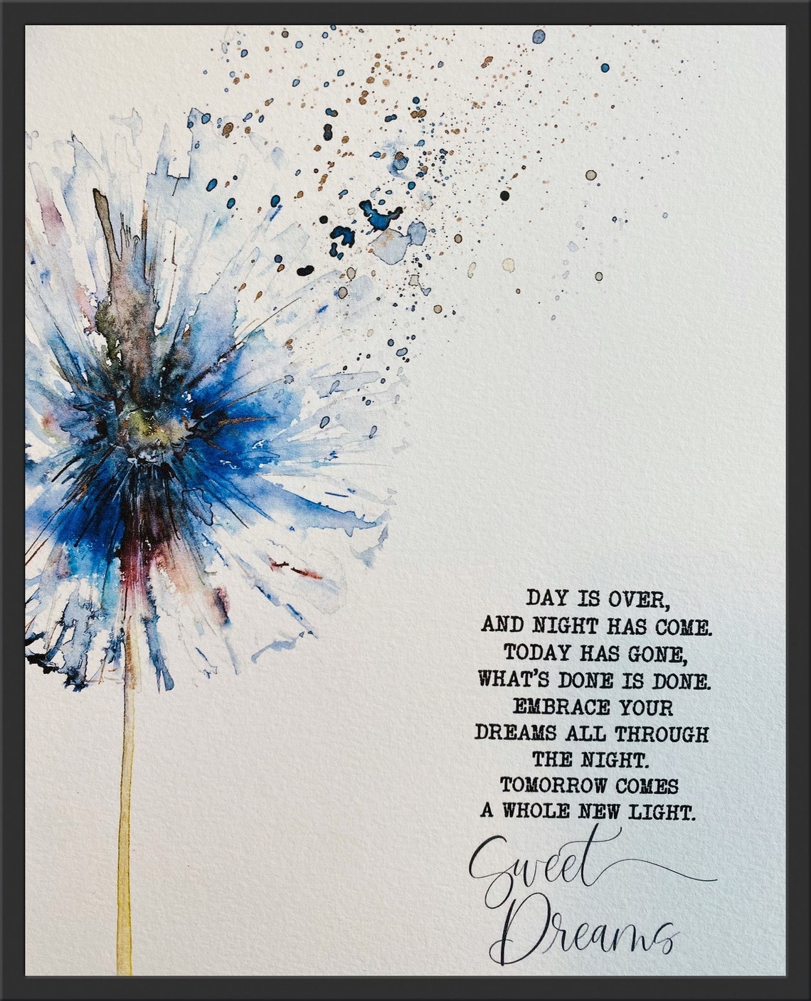 Day is Over and Night Has Come Sweet Dream Poem Print, Embrace Your ...