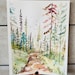 Boho Pathways of Tall Trees, Earthy Tones Watercolour Dirt Path Wall ...