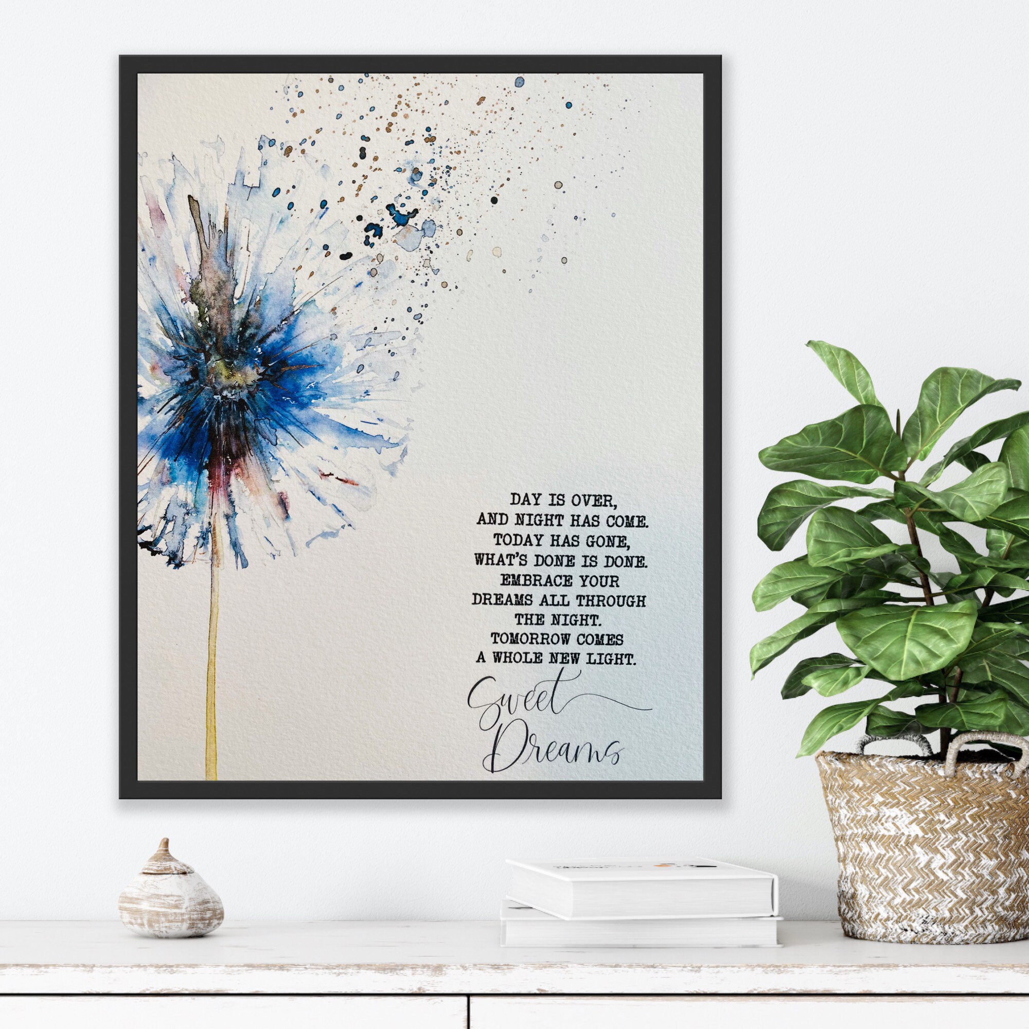 Day is Over and Night Has Come Sweet Dream Poem Print, Embrace Your ...