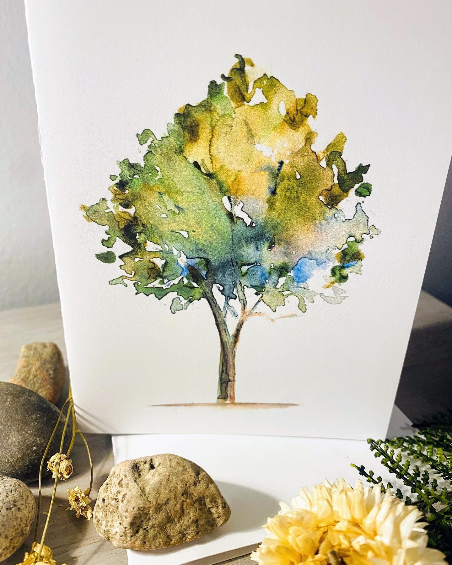 Watercolour Blank Nature Cards Pack of 6 Abstract Scenery - Etsy