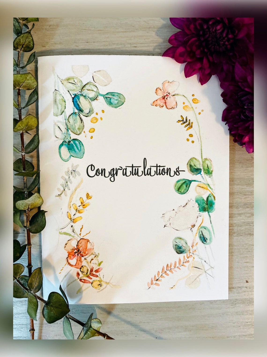 Congratulations Watercolour Illustrated Package of Cards - Etsy