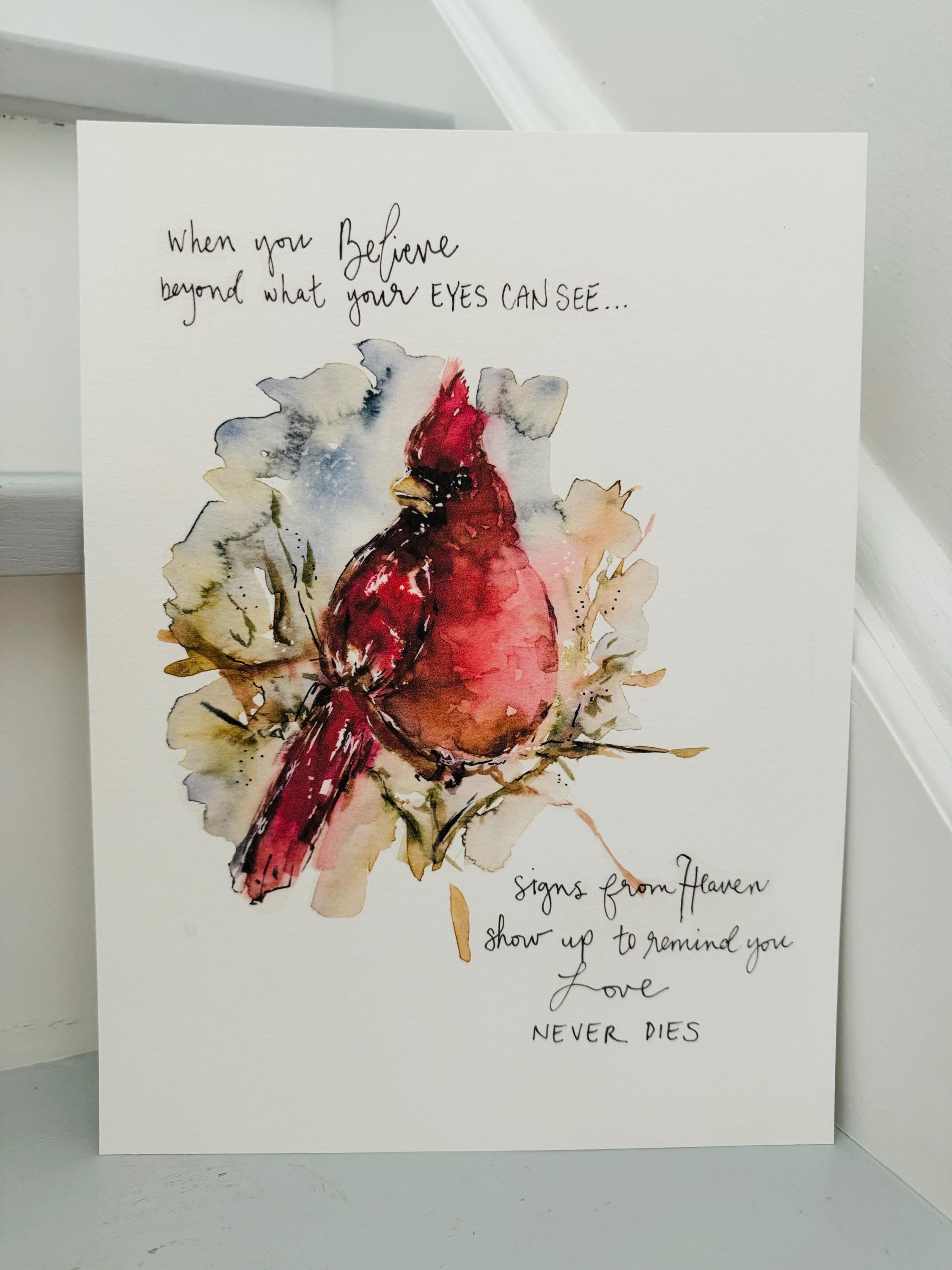 When You Believe Beyond What Your Eyes Can See Cardinal Print, Signs ...