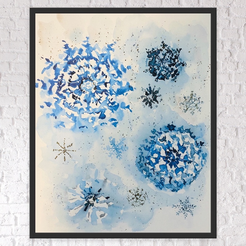 Snowflake Watercolor - Etsy