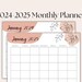 UPDATED 2024-2025 Monthly Calendar Bundle, Neutral Boho Calendar ...