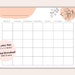 Colourful Blank Monthly Calendar Printable, Pastel Blank Monthly ...