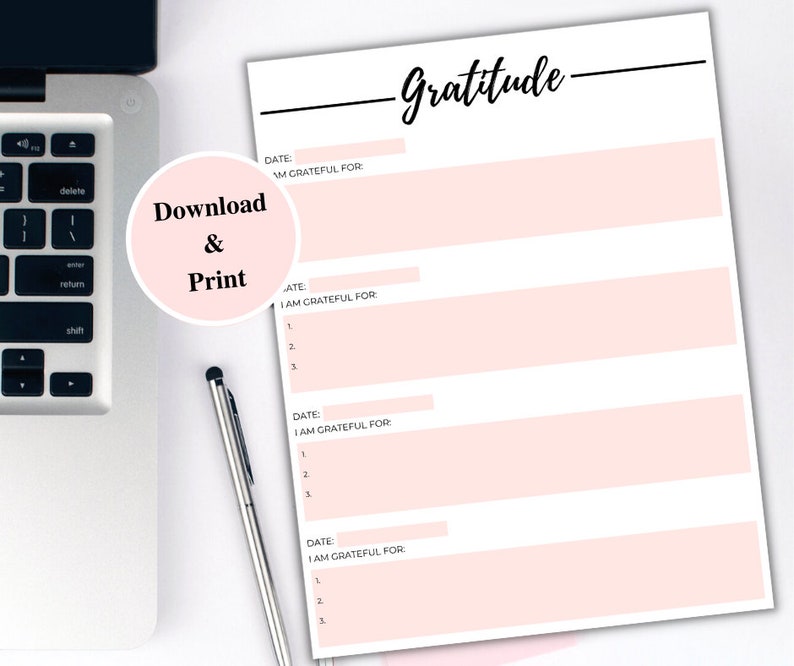 Daily Gratitude Journal Printable, Gratitude Journal PDF, Gratitude ...
