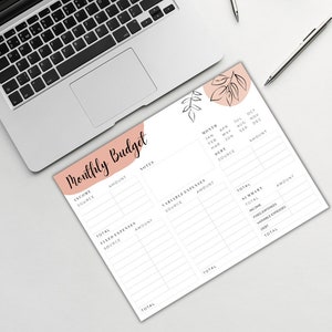 Boho Monthly Budget Planner Printable, Monthly Budget Spreadsheet ...