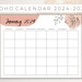 UPDATED 2024-2025 Monthly Calendar Bundle, Neutral Boho Calendar ...
