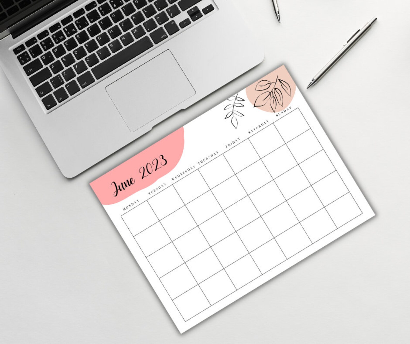 UPDATED 2024-2025 Monthly Calendar Bundle, Neutral Boho Calendar ...