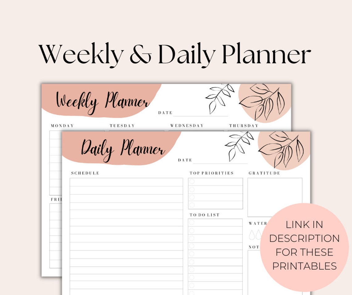 UPDATED 2024-2025 Monthly Calendar Bundle, Neutral Boho Calendar ...