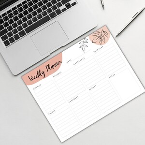 Boho Weekly Planner Printable, Weekly Planner Template, Minimalist ...