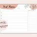 Boho Meal Planner & Grocery List Printable, Weekly Meal Planner ...