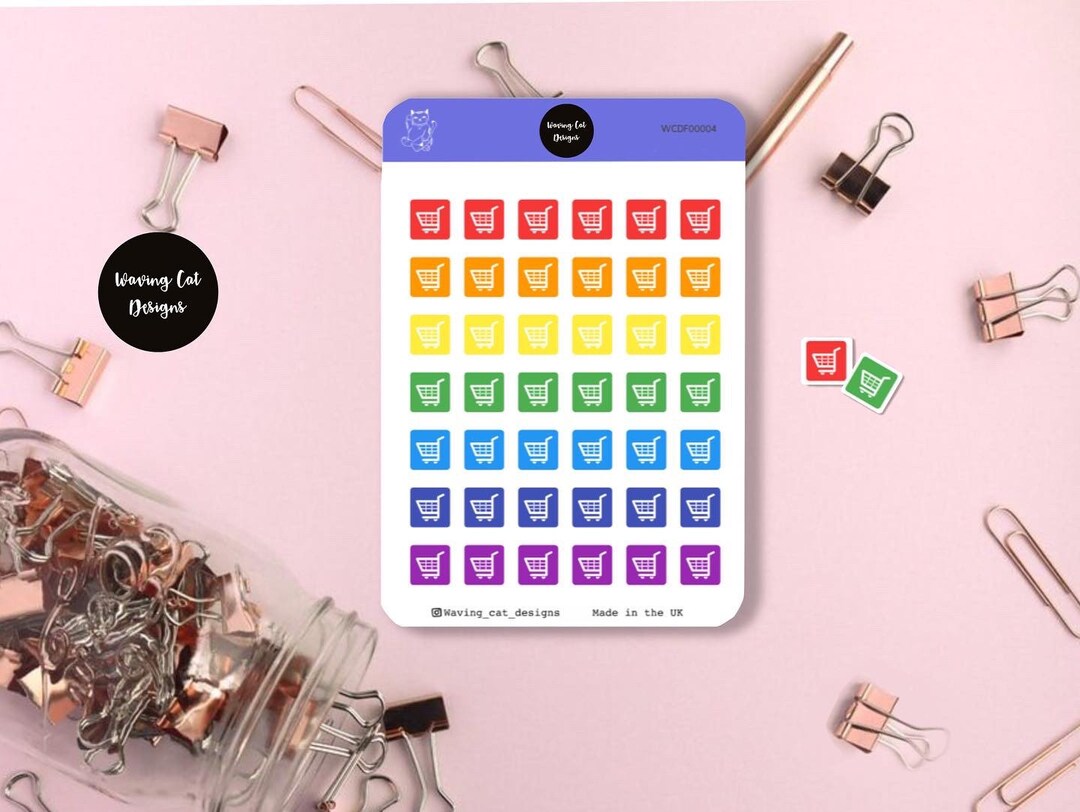 Shopping Groceries Functional Icon Stickers Food Shopping, Supermarket ...