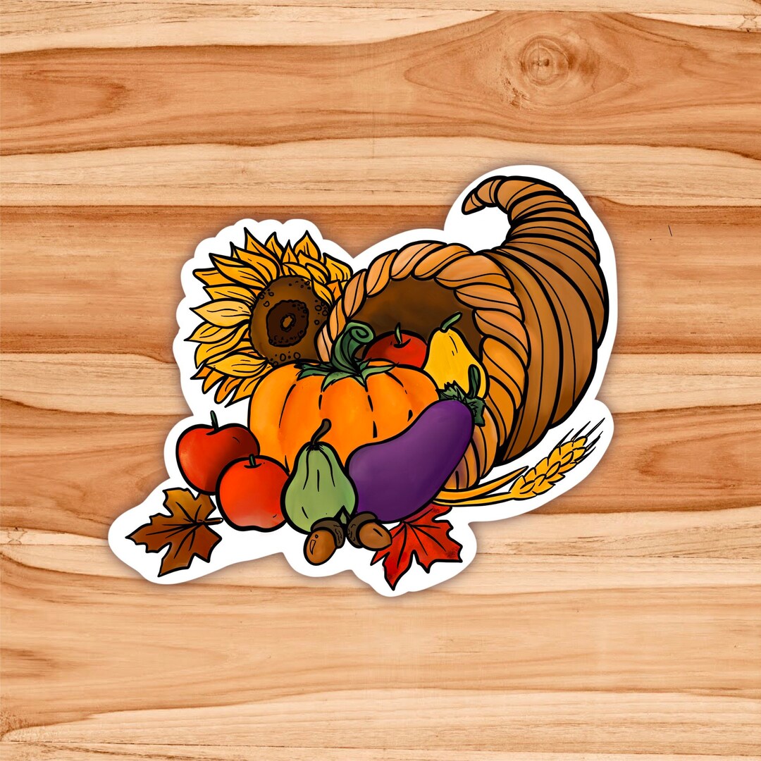 Autumn Cornucopia Sticker - Etsy