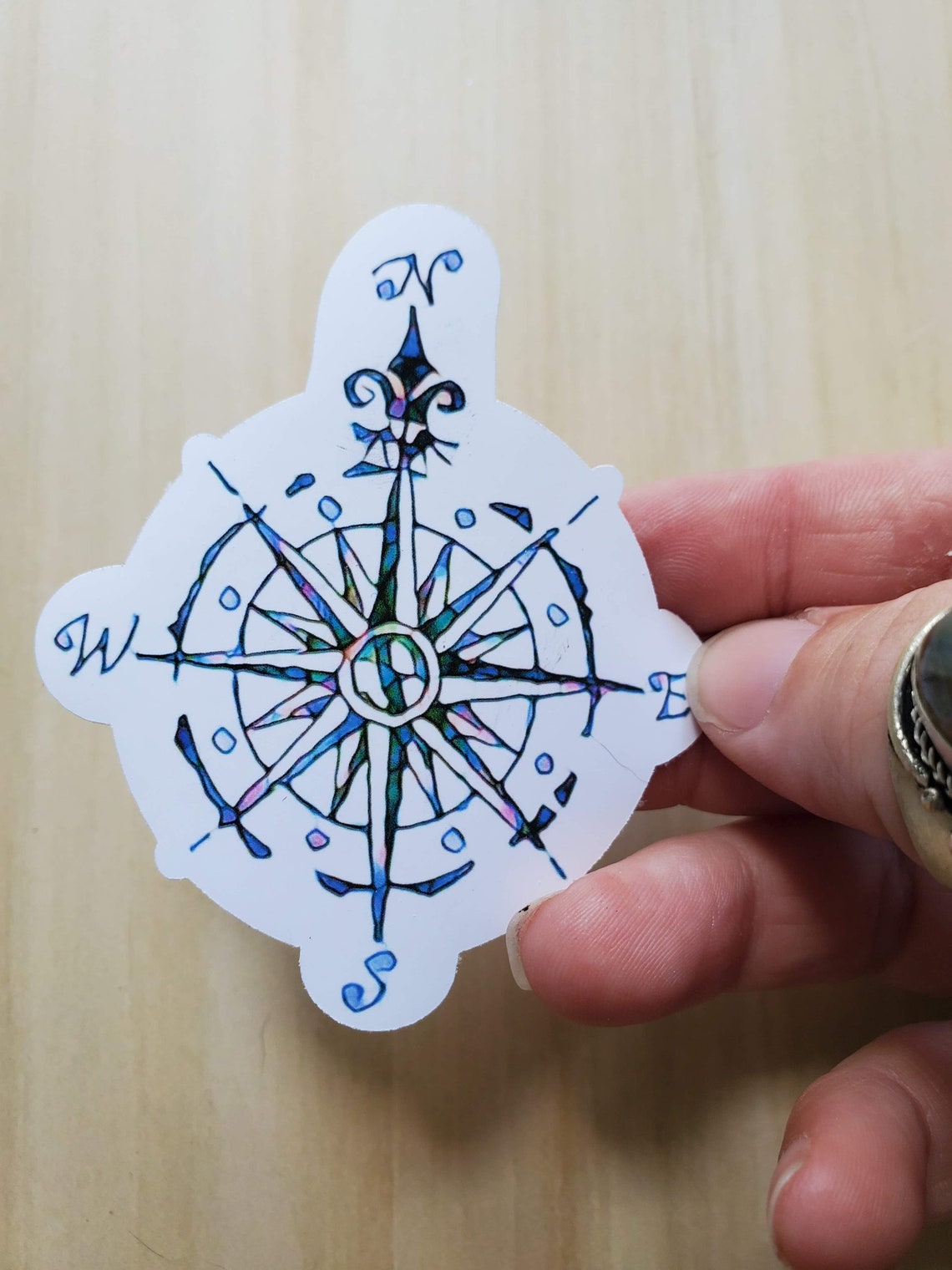 Compass Rose Sticker - Etsy