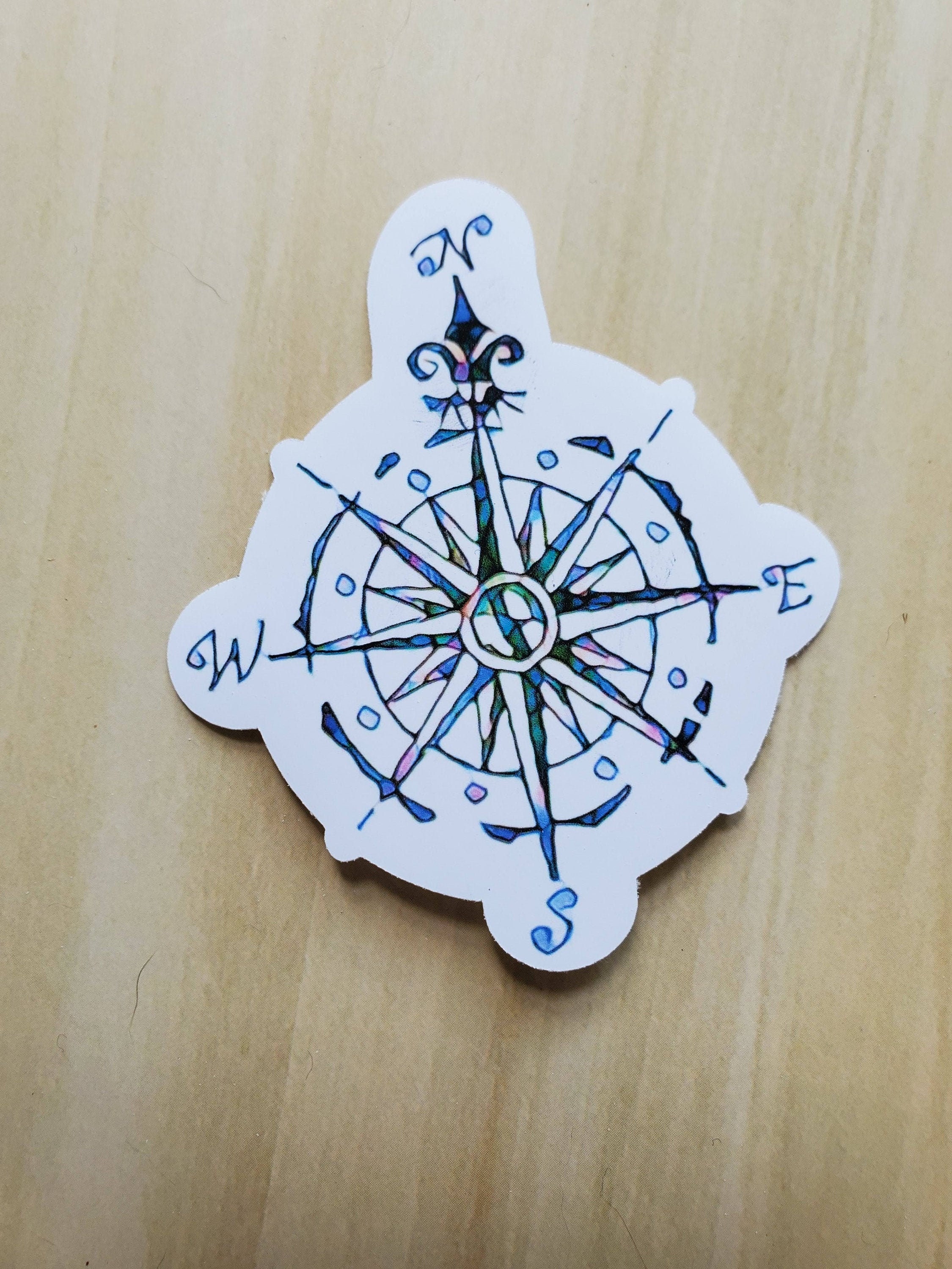 Compass Rose Sticker | Etsy