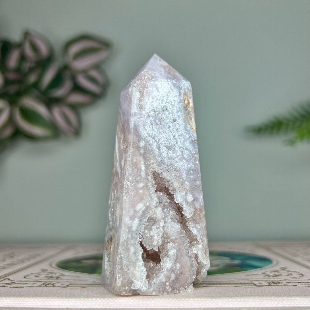 Druzy Pink Amethyst Crystal Tower Point, 9 CM, Baby Pink Amethyst ...