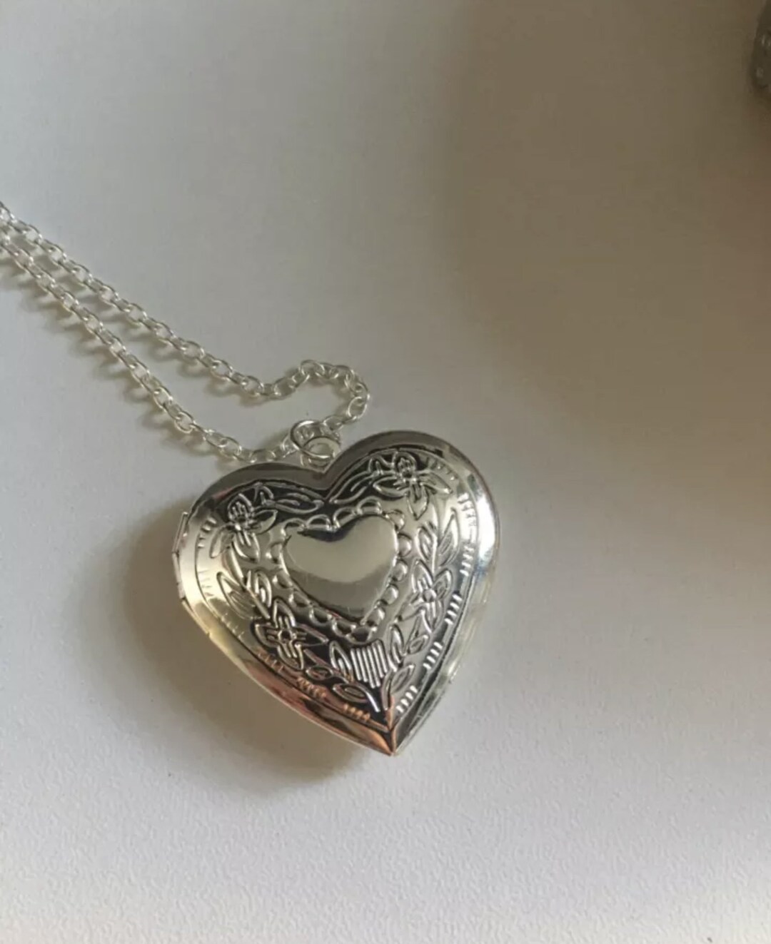 Heart a Locket Necklace Heart Necklace Heart Jewelry - Etsy UK