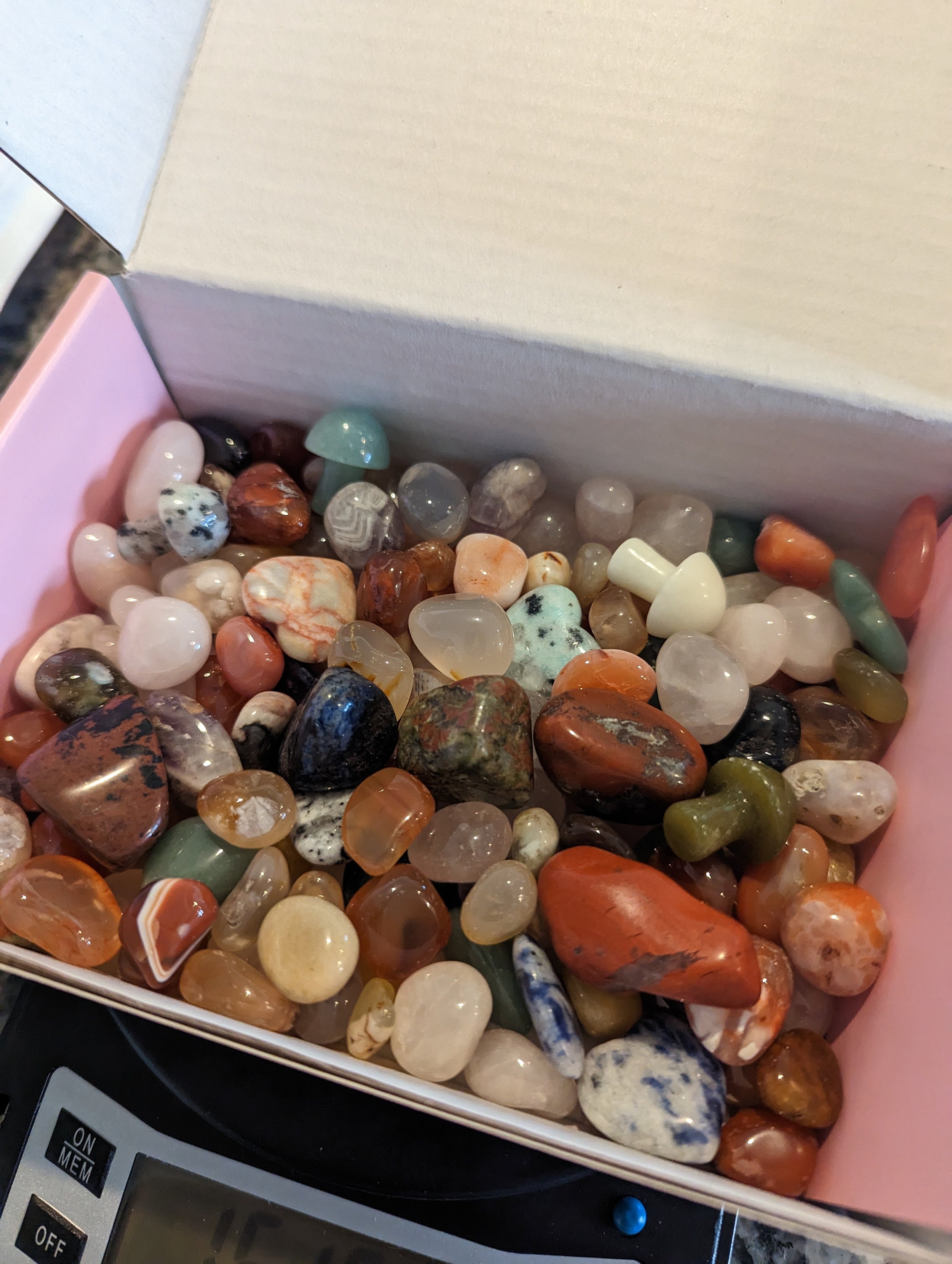 One Pound Crystal Crystal Mushroom Crystals Tumbled Stones - Etsy