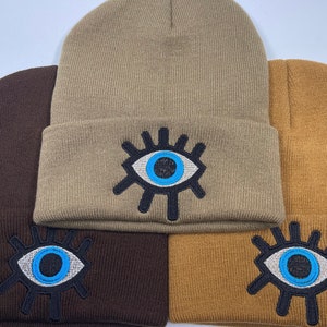 Shining Evil Eye Beanie Hat - Etsy