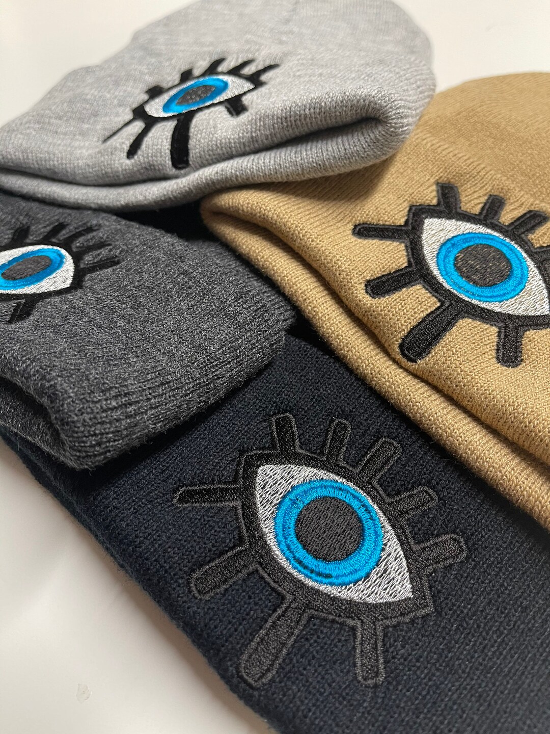 Shining Evil Eye Beanie Hat - Etsy