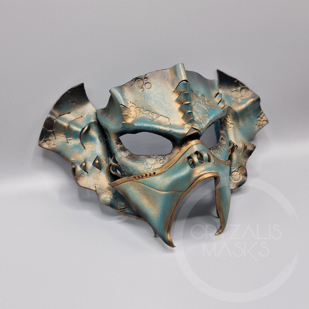 Leather Water Dragon Mask for Adults Themed Parties Costume Masquerade ...